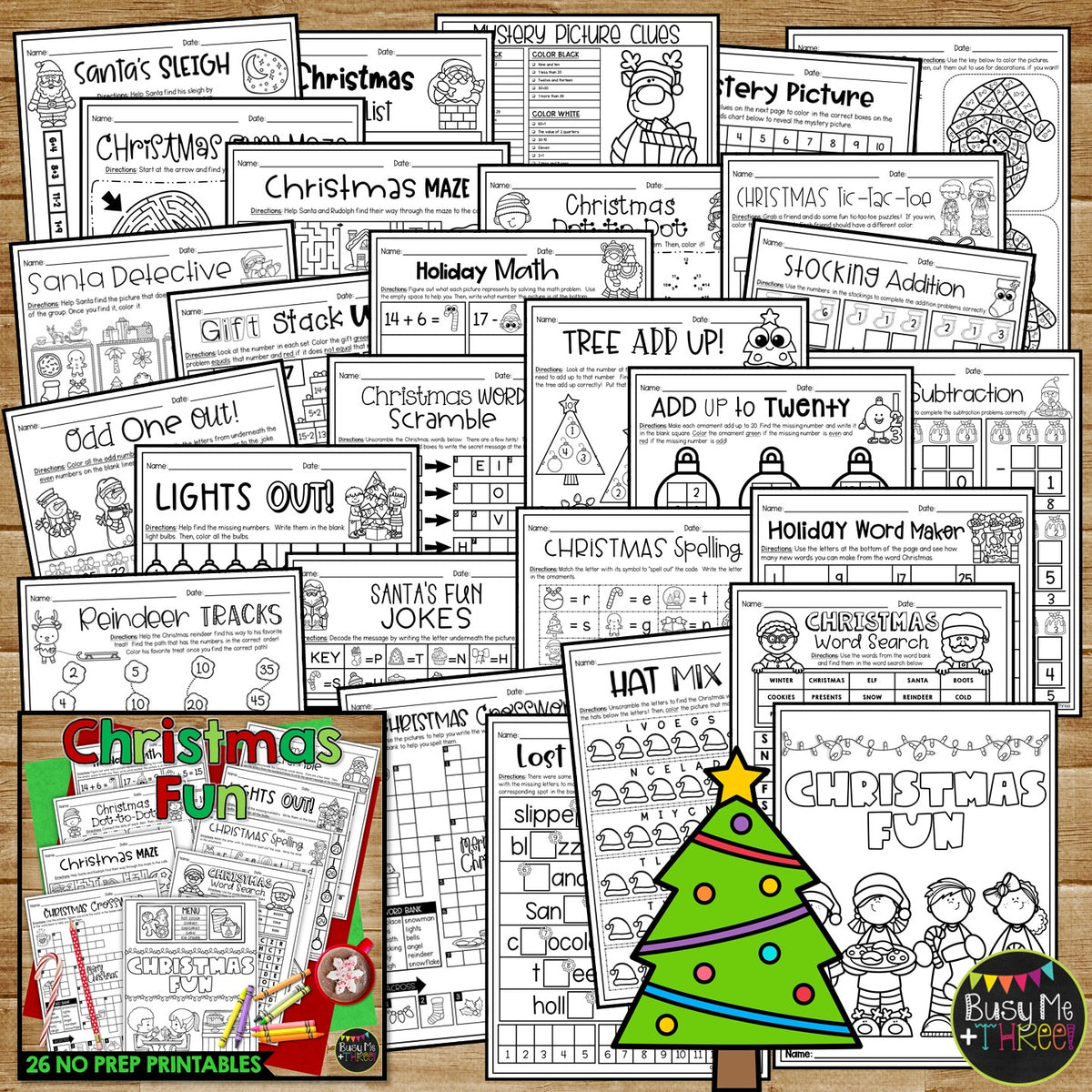 No Prep Fun All Year Growing BUNDLE Worksheets and Printables Holidays ...
